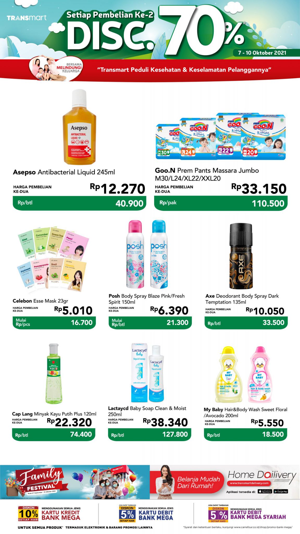 Promo Transmart Diskon 70% Hanya 4 Hari 7-10 Oktober 2021 – Harga Belanja