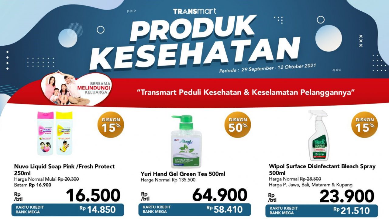 Promo Transmart Produk Kesehatan 29 September - 12 Oktober 2021 Update 2024